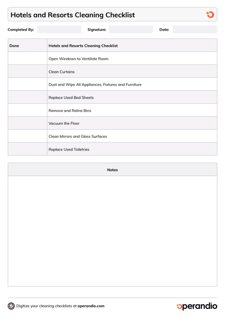 The Best Free Store Cleaning Checklist Template | Operandio