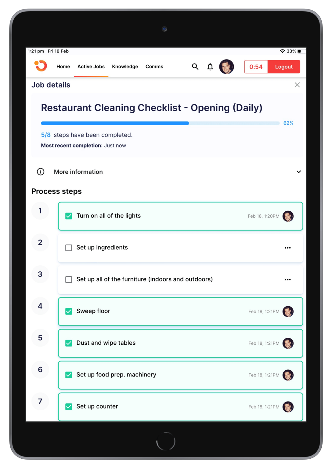 Daily Restaurant Checklist: For All Daily Restaurant Tasks