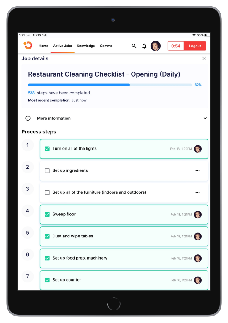 Daily Restaurant Checklist: For All Daily Restaurant Tasks