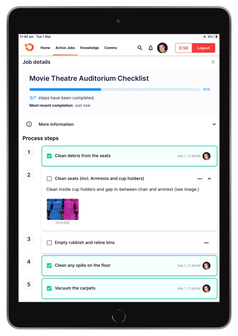 Free Movie Theater Cleaning Checklist | Operandio