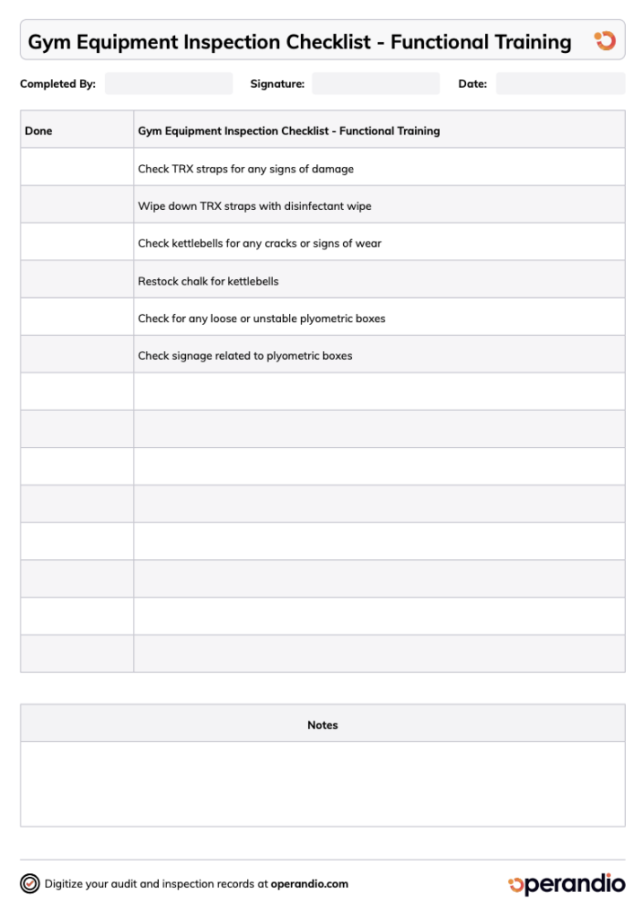 Gym Safety Checklist Template: Ensure Facility Safety