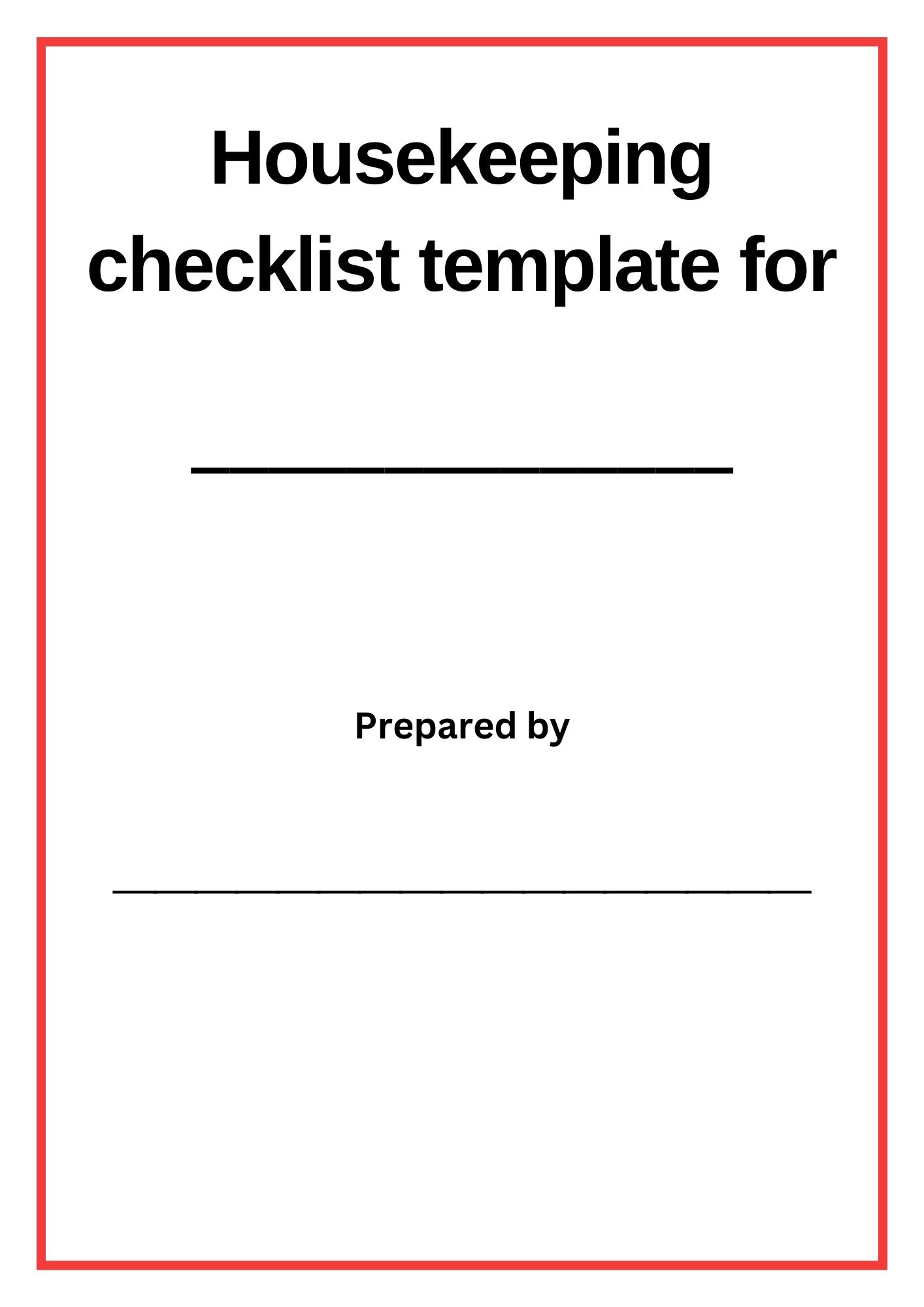 Hotel & Resort Housekeeping Checklist | Operandio