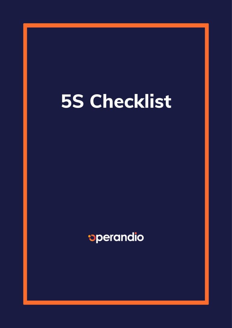 Free 5S Checklist Templates for Manufacturing Audits