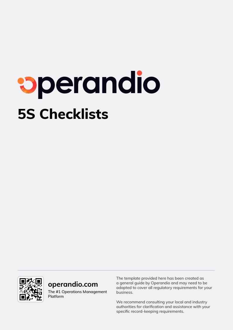Free 5S Checklist Templates for Manufacturing Audits
