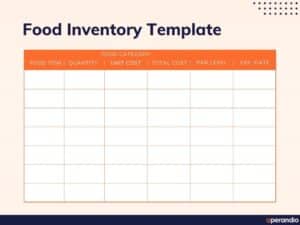 Food Inventory Template: Save Time & Money in Your Restaurant!