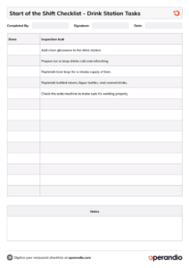 Server Sidework Checklist for Efficient Restaurant Operations