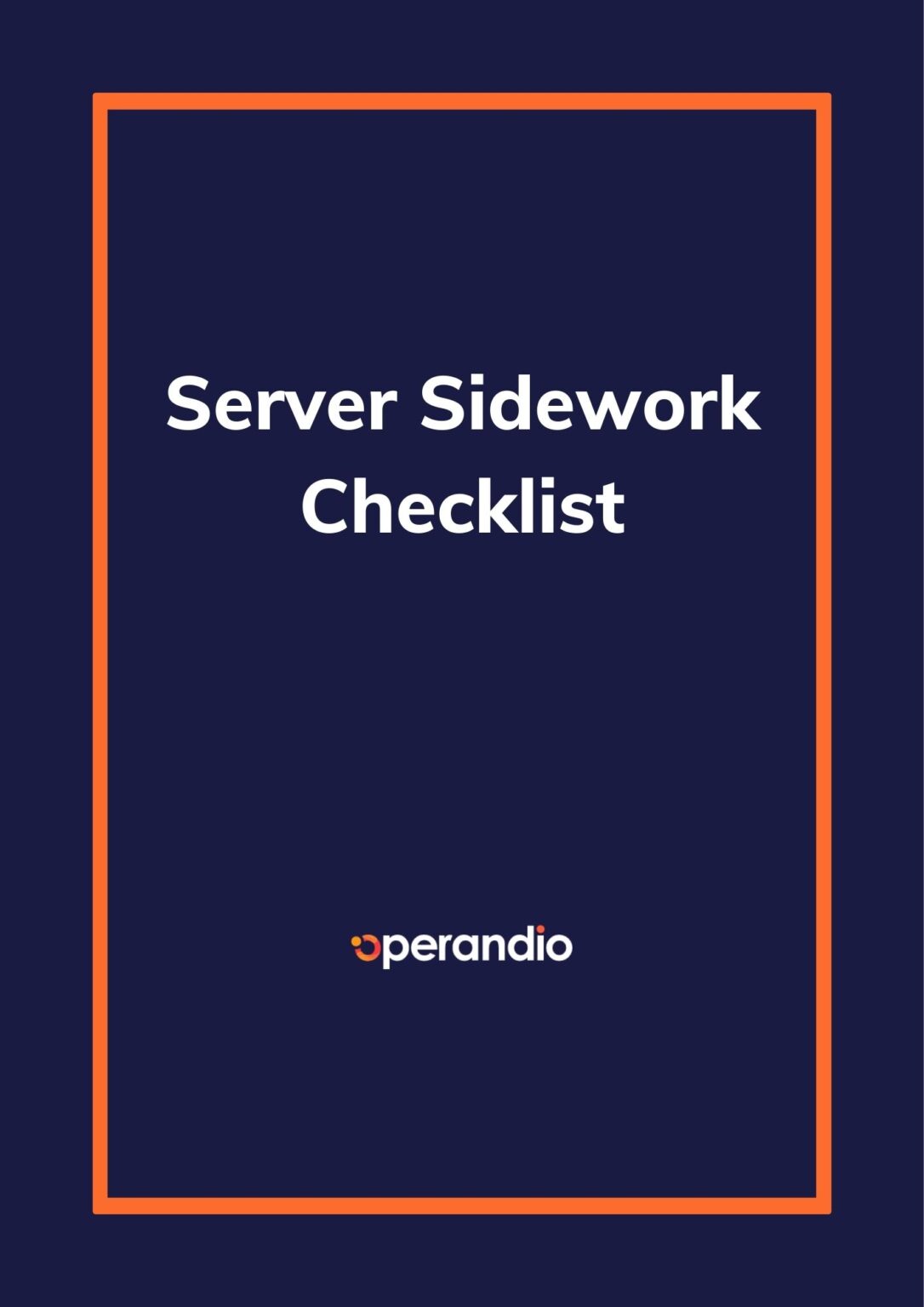 Server Sidework Checklist for Efficient Restaurant Operations