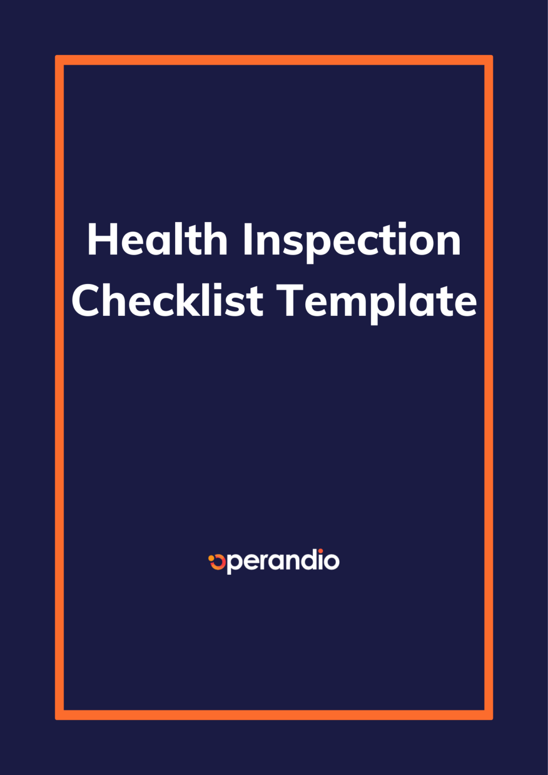 Restaurant Inspection Checklist Template | Operandio