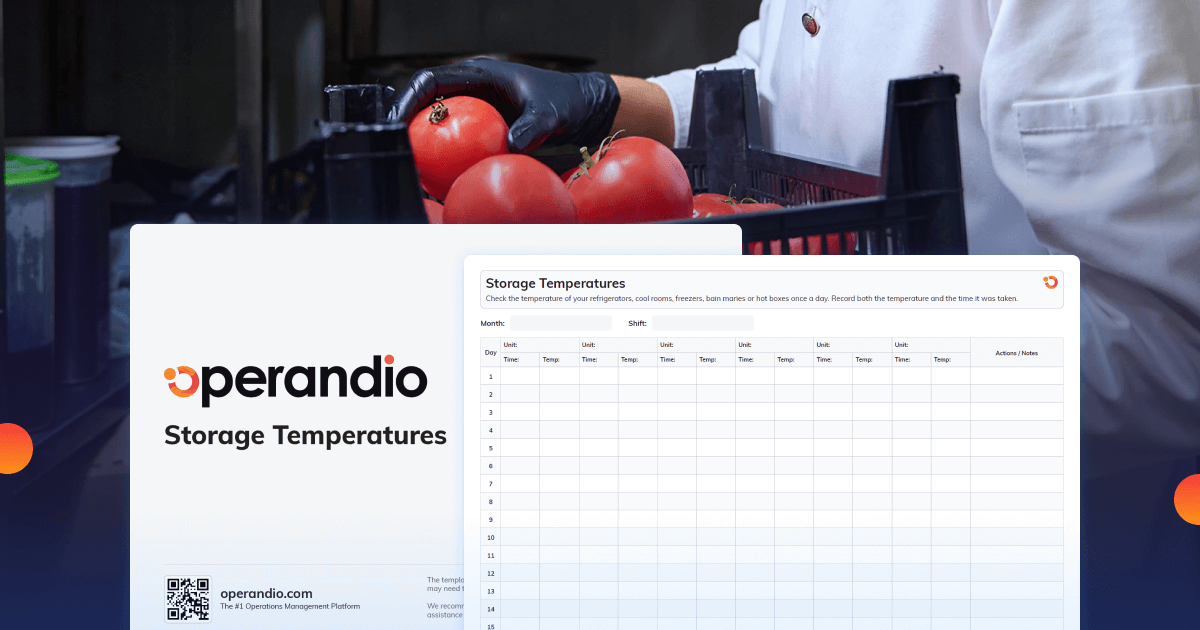 Ultimate Food Safety Record templates resource - Operandio