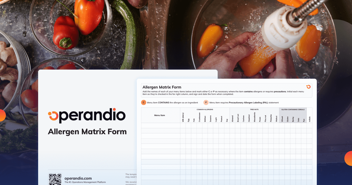 The Importance of an Allergen Matrix in Restaurants
